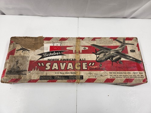 Vintage Berkeley's Savage AJ-1 balsa model airplane kit | eBay