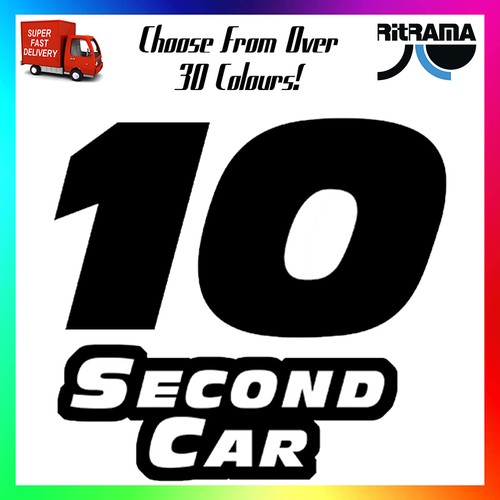 10 Second Car Decal Window Bumper Scene sticker Drag Fast Furious Civic ...