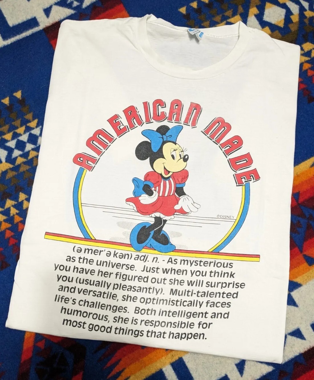 VTG 80s Walt Disney USA Minnie Mouse American Made De… - Gem