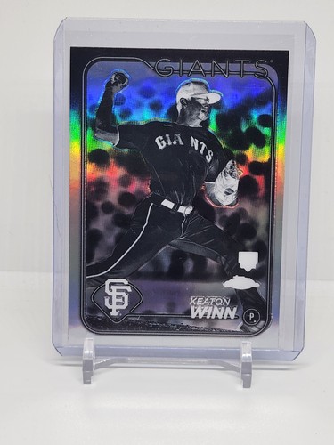2024 Topps Chrome, Keaton Winn, Negative Refractor, #208 Giants Rookie ...