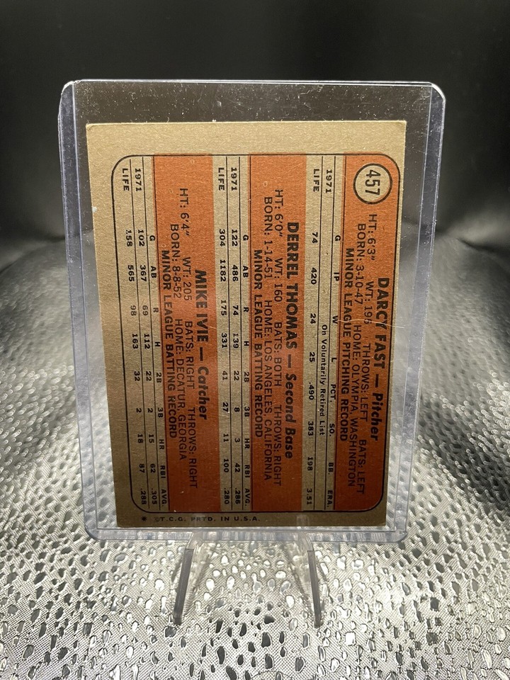 1972 Topps - 1972 Rookie Stars #457 Derrel Thomas, Mike Ivie, Darcy ...