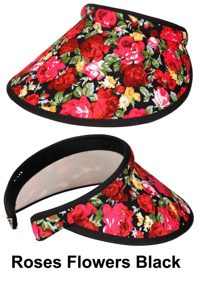 Women Lady Fashion Large Clip On Visor Wide Brim Sun UV Protection Cap ...