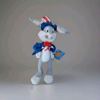 Looney Tunes Bugs Bunny Plush Uncle Sam Patriotic 17" Stuffed Vintage ...