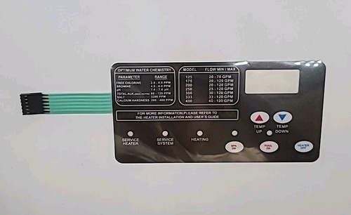 Switch Membrane Pad for Pentair Pool Heater 472610Z and Sta-Rite 42002 ...