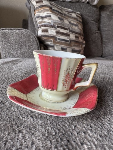 Vintage Wales Tea Cup & Saucer gold inlay Design Made In Japan 1921 ...