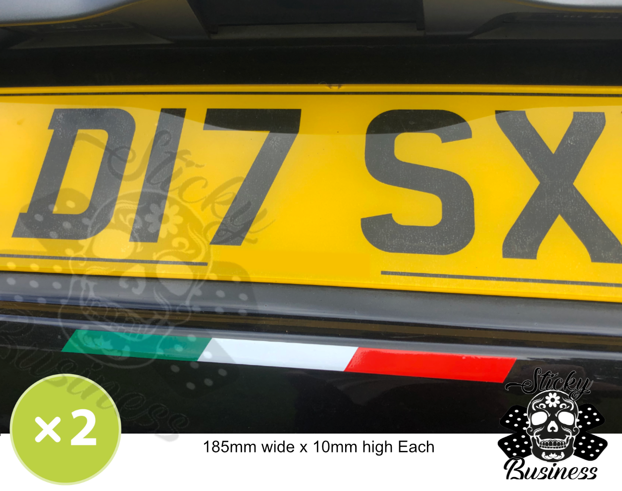 Italian Flag Stripe Stickers x2 Fiat 500 abarth Ferrari Alfa Ducati ...