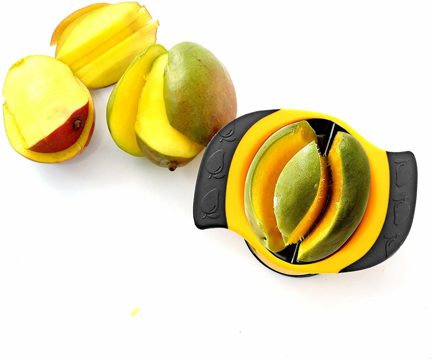 Norpro Grip-EZ 2-Section Stainless Steel Mango Slicer Cutter and Pit ...