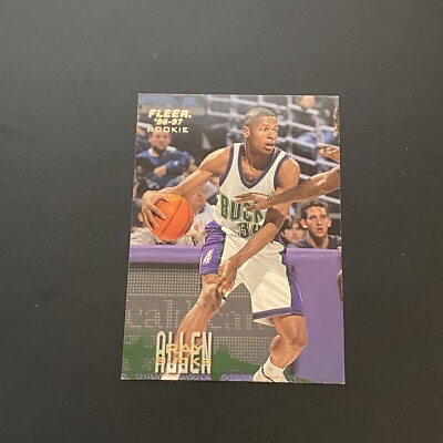 1996-1997 Fleer Ray Allen Rookie Card RC #212 Milwaukee Bucks Heat ...