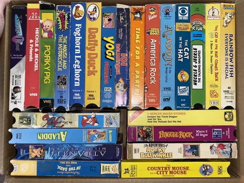 23 Cartoon Network Vintage Huge VHS Tape Lot, Veggie Tales, Mercer ...