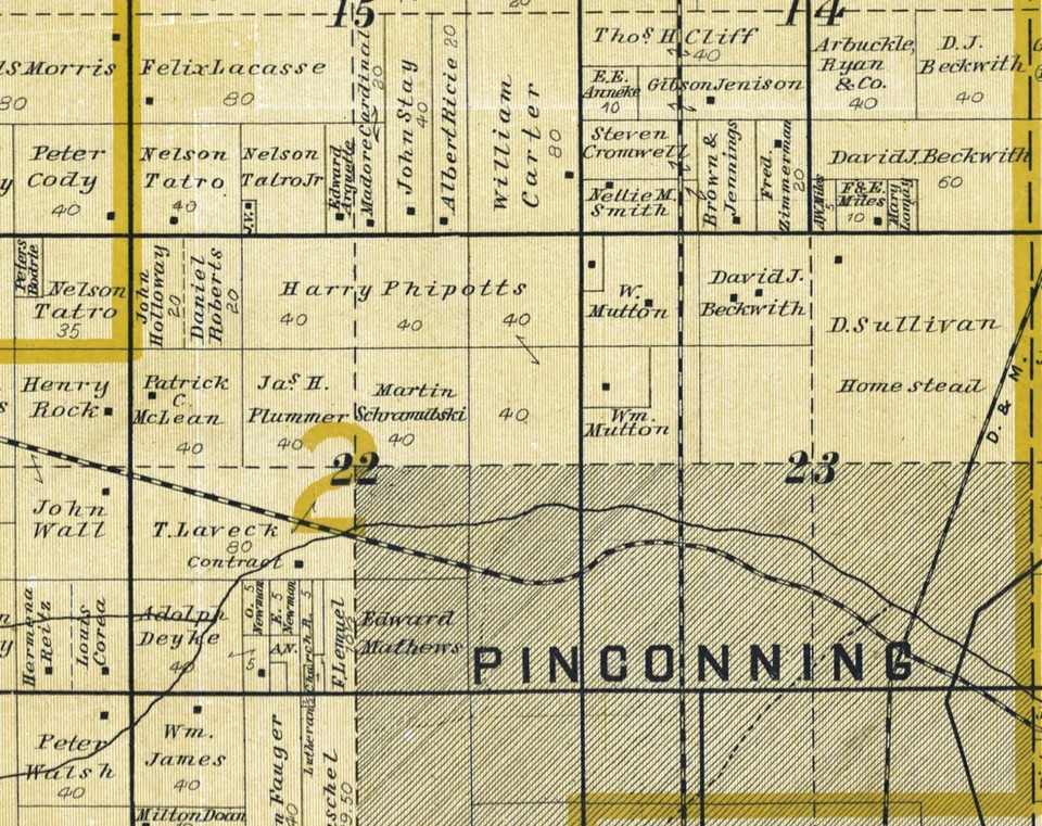 Two Map Set Garfield and Pinconning Township Bay County Michigan | eBay