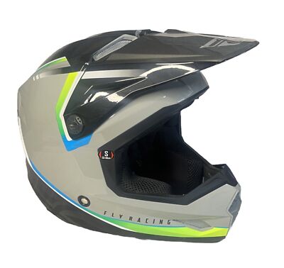 Fly Racing Grey/Black Kinetic Vision Helmet (Adult S) 73-8650S | eBay