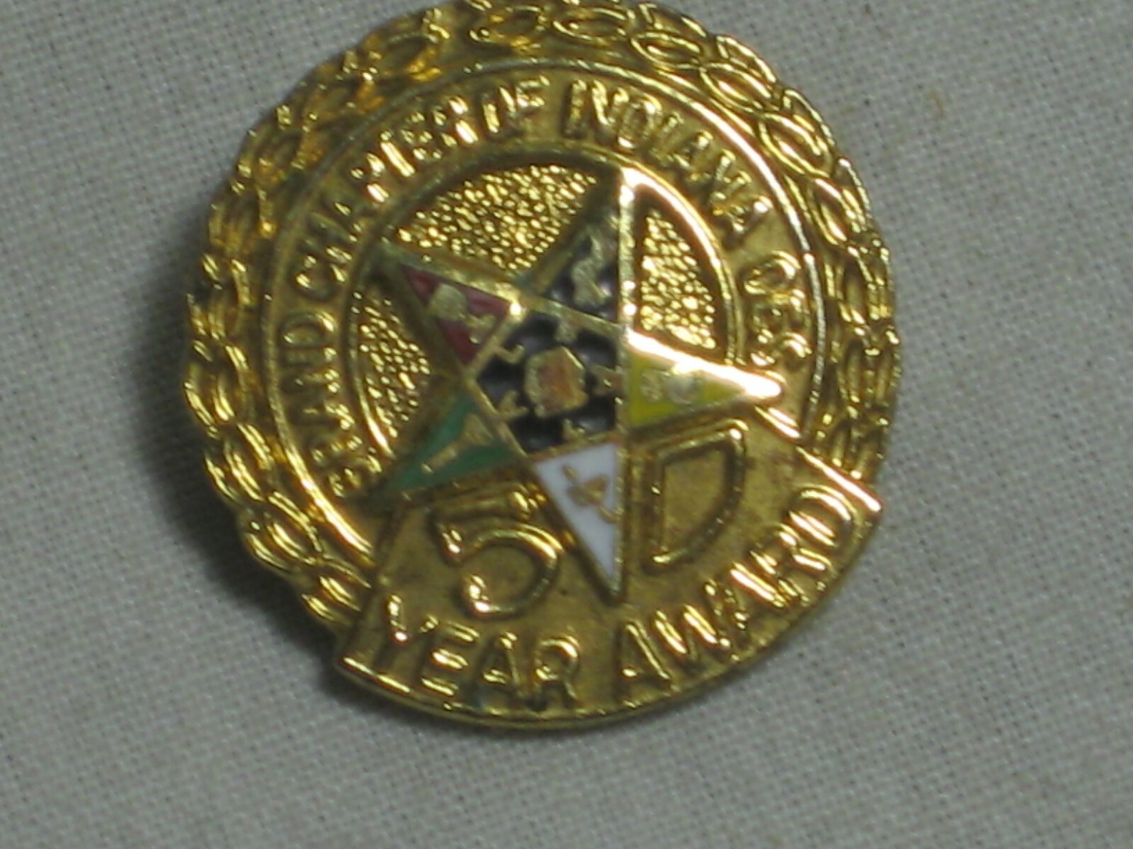 vintage Grand Chapter of Indiana OES Order Eastern Star FATAL star pin ...