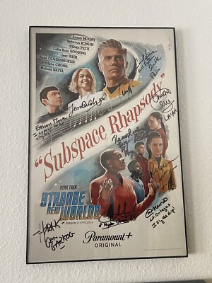 Strange New Worlds - Subspace Rhapsody Poster Signed by entire regular ...