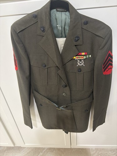 USMC Dress A Green W/ Ribbons Badges & Pants Uniform Marines | eBay