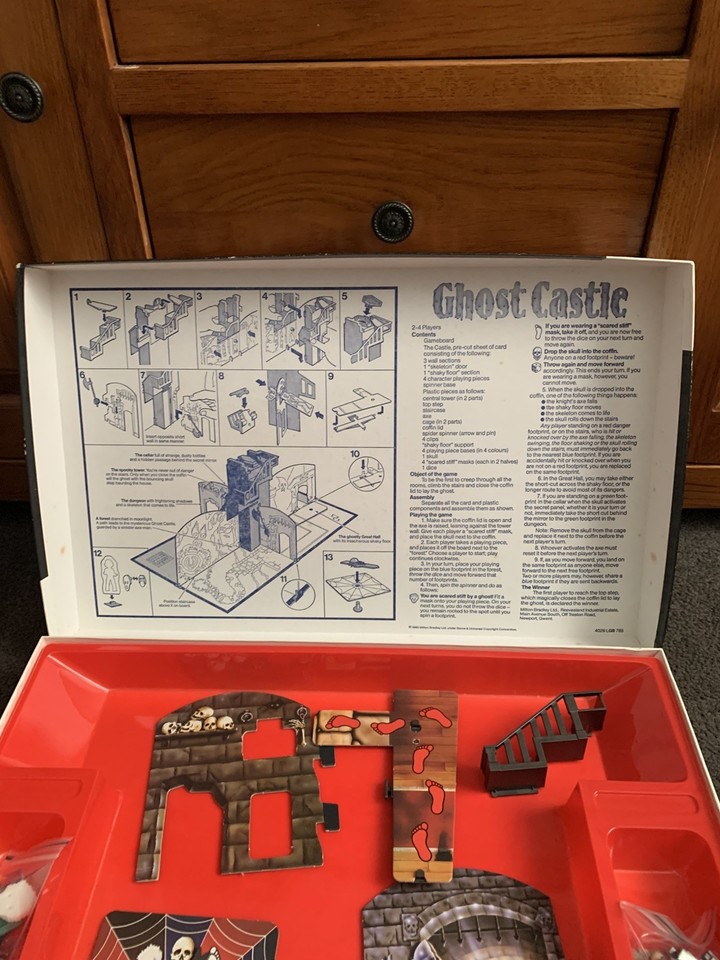 Rare vintage 1985 Ghost Castle Board Game by Mb Halloween Complete VGC ...