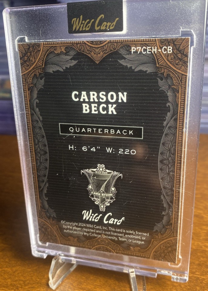 2024 Wild Card Carson Beck Rookie Lucky 7/7 🏈 Golden Heart | eBay