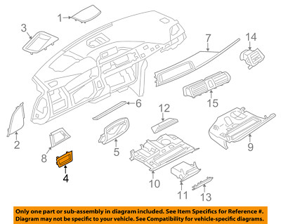 For BMW Genuine Instrument Panel Bezel Front 51459239295