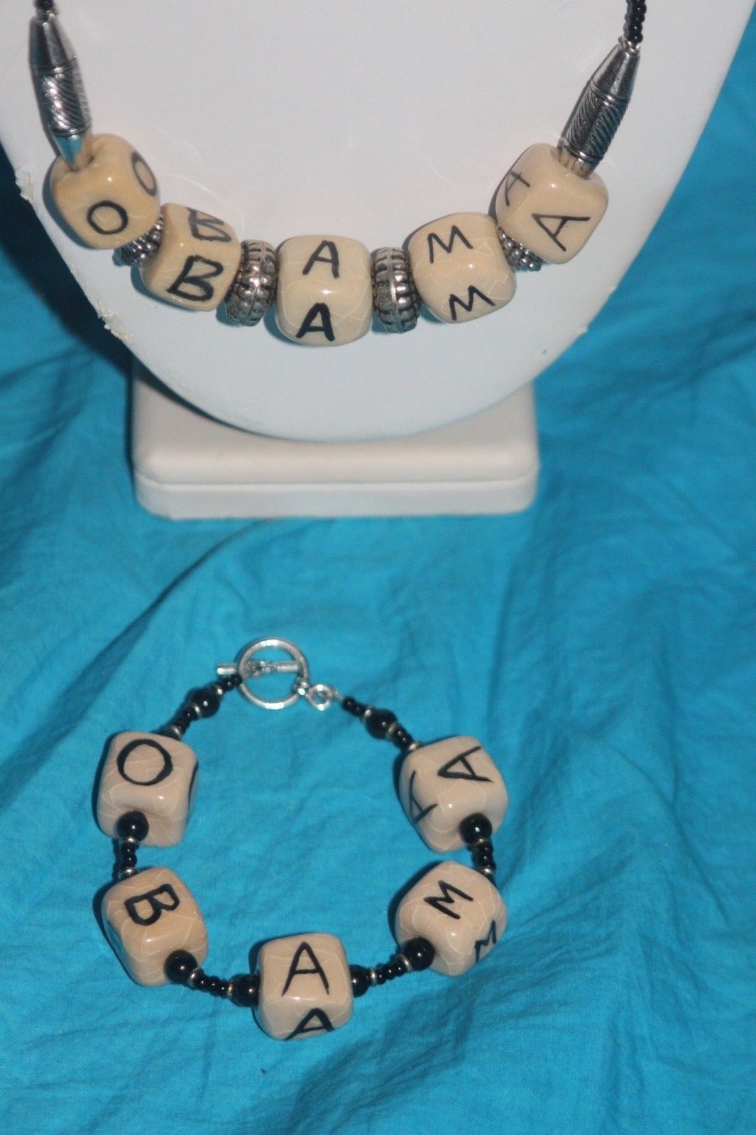 OBAMA 44th President Necklace and Bracelet set Made with KAZURI BEADS ...