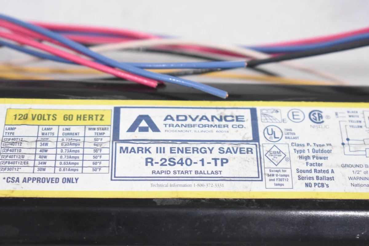 Philips Advance Ballast Wiring