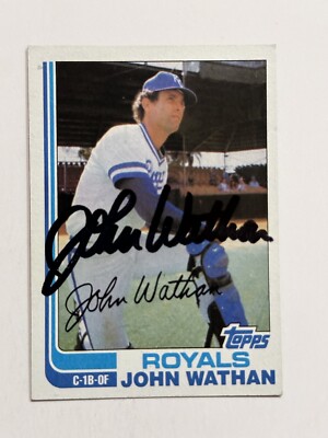John Wathan Royals Signed 1982 Topps Baseball Card #429 [0846] | eBay