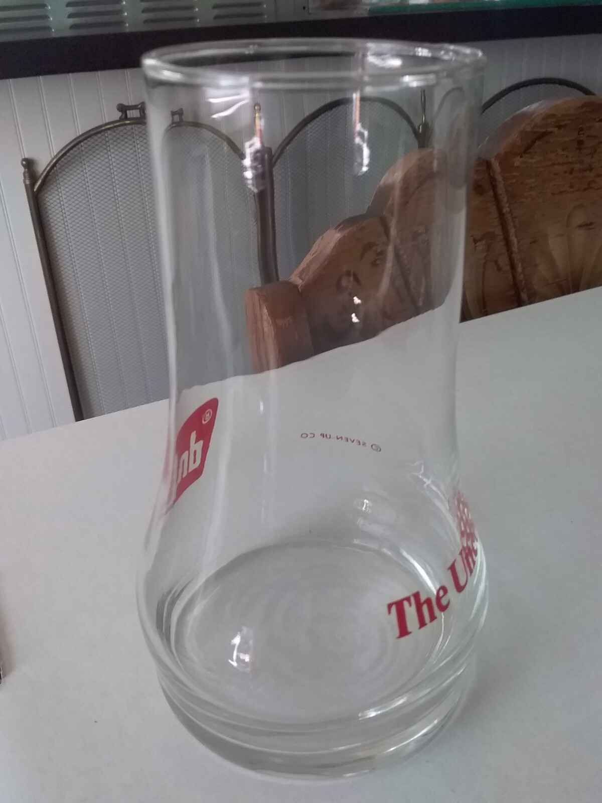 7 UP Glass Tumbler The Uncola Upside Down Clear Drinking Cup Vintage ...