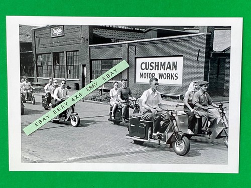 Found 4X6 PHOTO of Old Cushman Motor Works Scooter Racing | eBay