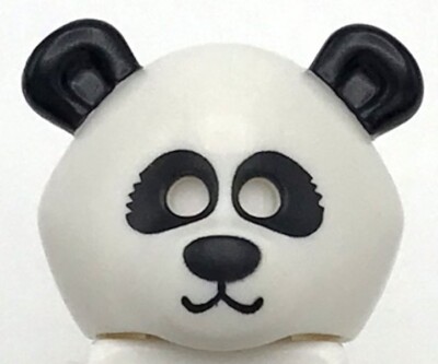 Lego New Minifigure Headgear Mask Panda with Black Eyes and Ears ...