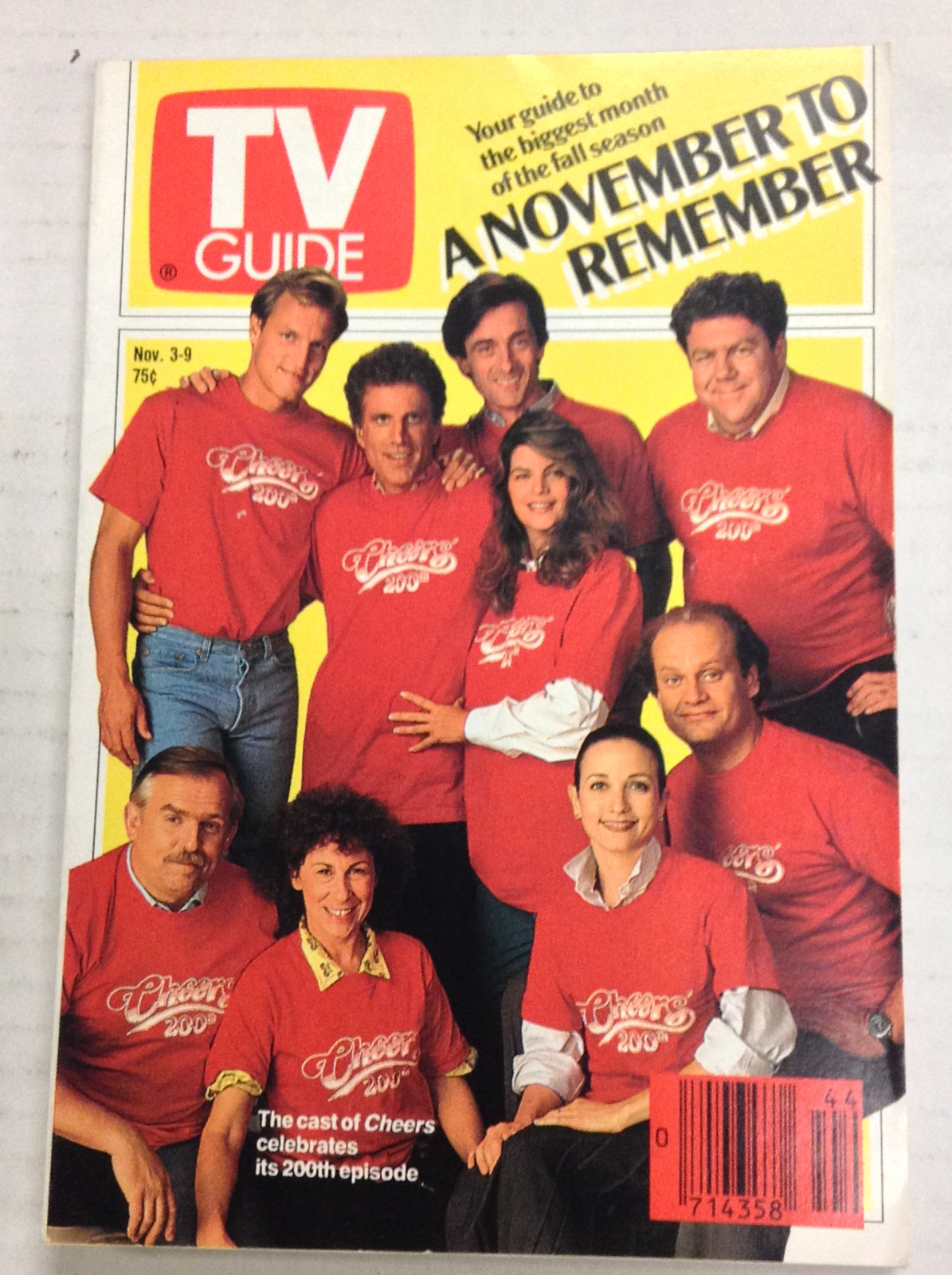 TV Guide Magazine Cheers 200th Episode November 3-9, 1990 041617nonrh ...