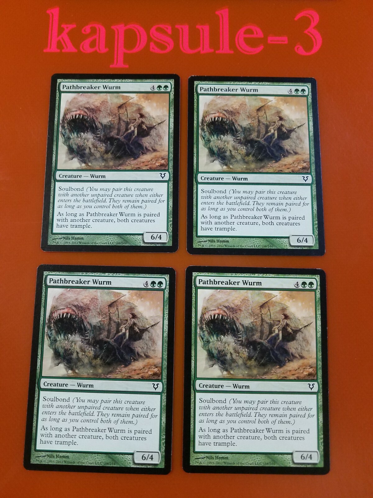 4x Pathbreaker Wurm | Avacyn Restored | MTG Magic Cards | eBay