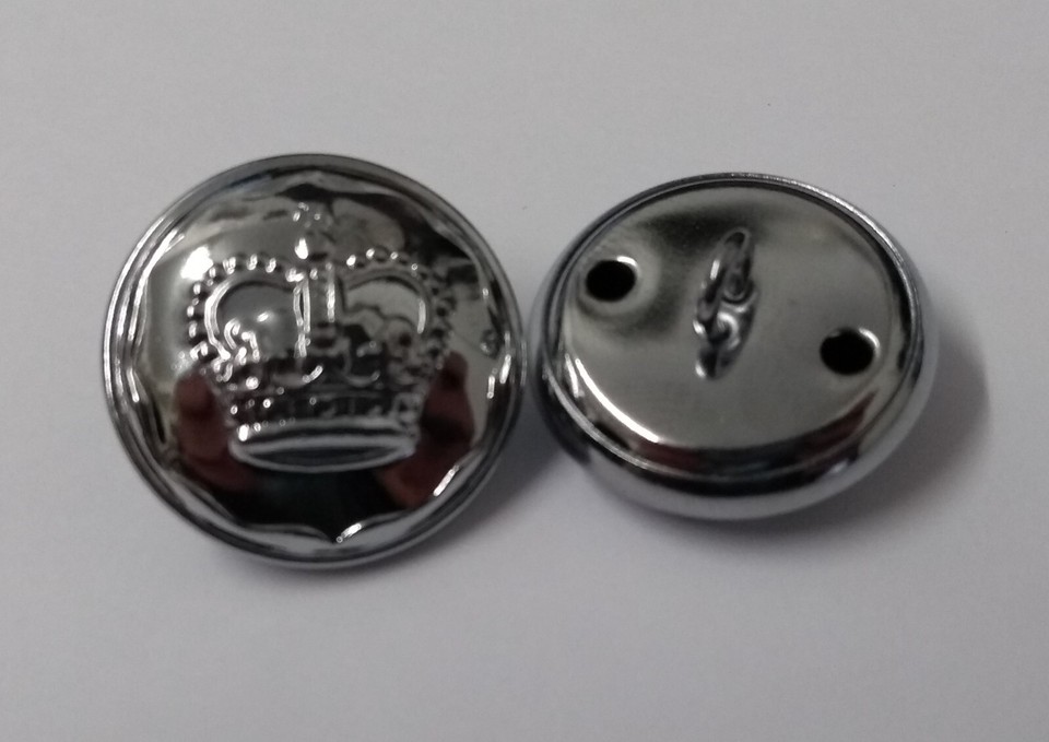 Queens Crown Buttons QC Decorative Edged Hi-Sheen Coat buttons 38L Loop ...