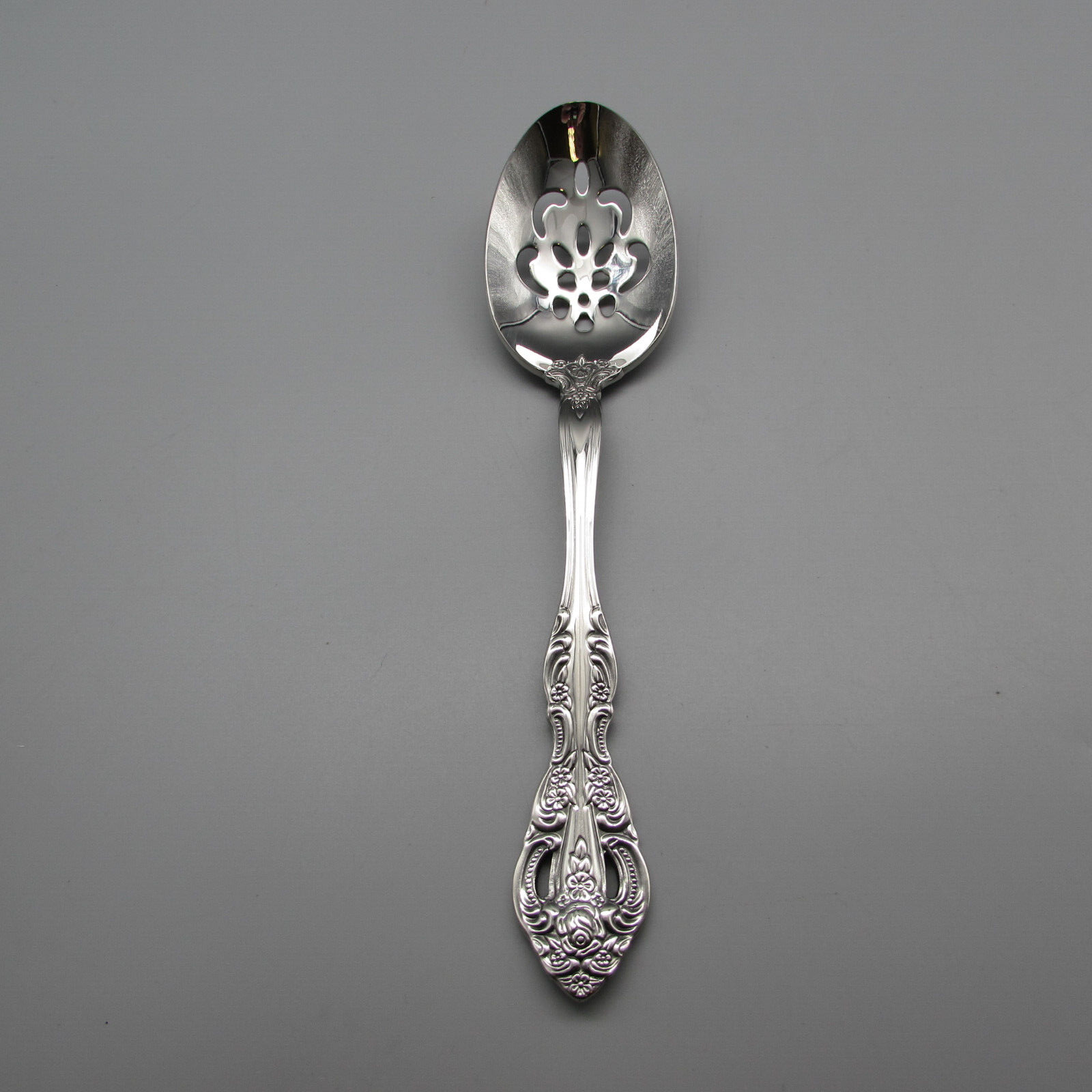 Oneida Stainless Flatware MICHELANGELO Slotted Serving Spoon - USA MADE ...