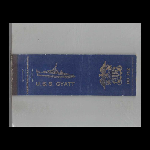 Matchbook Cover Navy Ship USS Gyatt DD-712 | eBay
