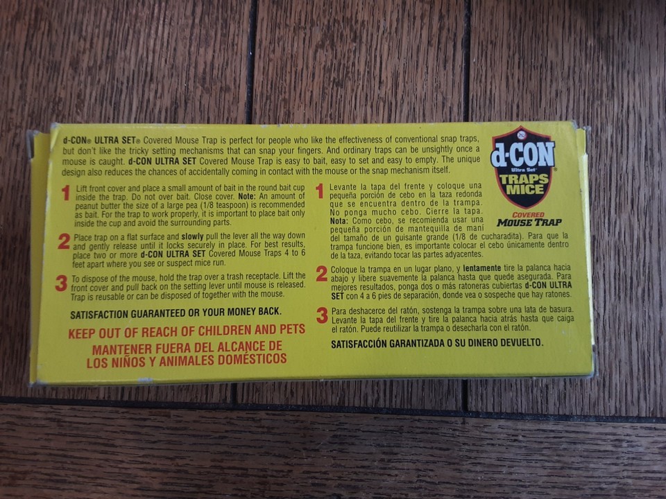d-CON REUSABLE Covered Mouse Trap One Per Box Easy To Set Vtg From 1999 ...