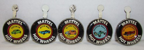 5 Hot Wheels Redline Metal Buttons Pins: Fire Engine, Custom VW, '32 ...