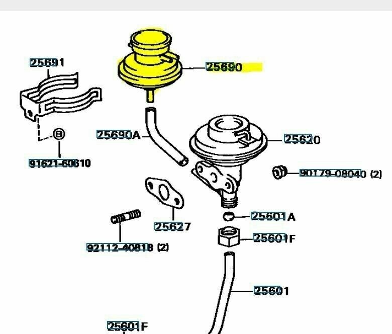 Genuine Toyota 25870-74090 Modulator Assy Egr Vacuum 2587074090 US ...