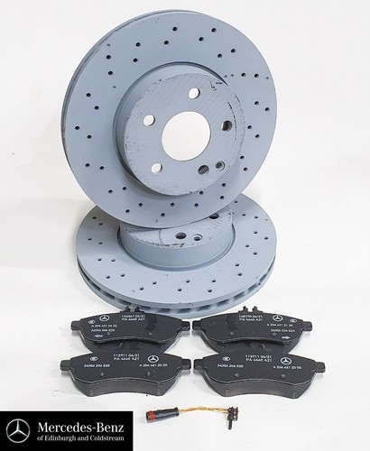 Genuine Mercedes-Benz Front Brake Pads, Discs & Sensor C 204 250CDI ...