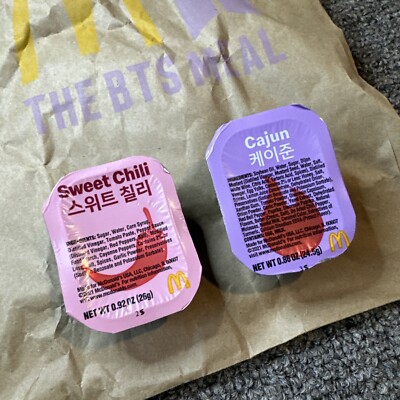 🔥 BTS McDonald 🔥 McD Meal - Cajun Sweet Chili Sauces Sauce Packs & Bag ...