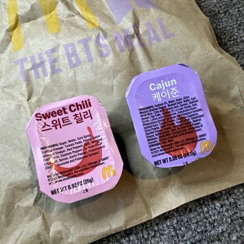 🔥 BTS McDonald 🔥 McD Meal - Cajun Sweet Chili Sauces Sauce Packs & Bag ...