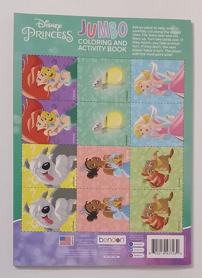 Disney Princess Jumbo Coloring and Activity Book | eBay