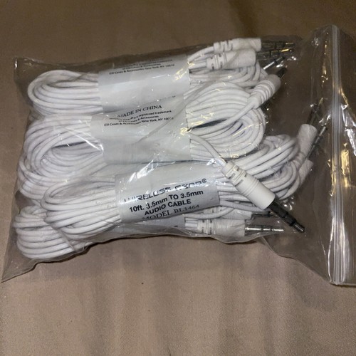 Wireless Gear 10ft. 3.5mm To 3.5mm Audio Cable, Lot of 6, Free Shipping ...