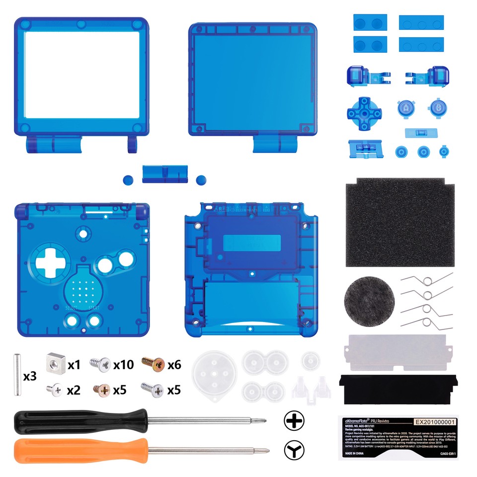 GBA SP IPS Ready Upgraded Replacement Housing Shell for Gameboy Advance ...