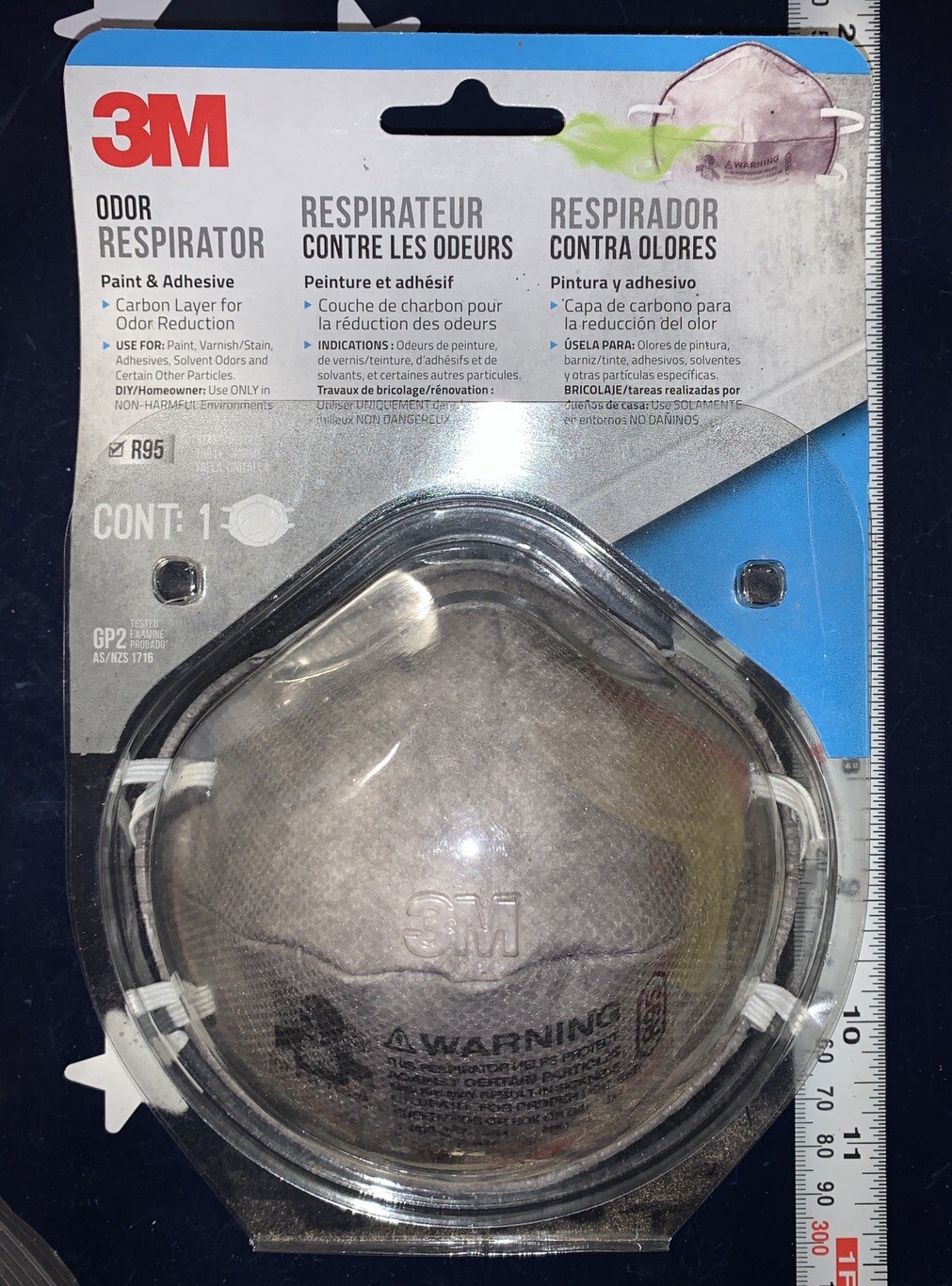 3M R95 Paint & Adhesive ODOR RESPIRATOR Mask 8247 Quantity: 1 ...