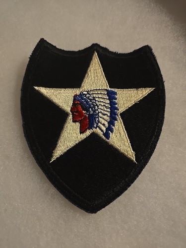 Vintage Indian Head Chief Star 2nd Infantry Army Military PATCH WW2 ...