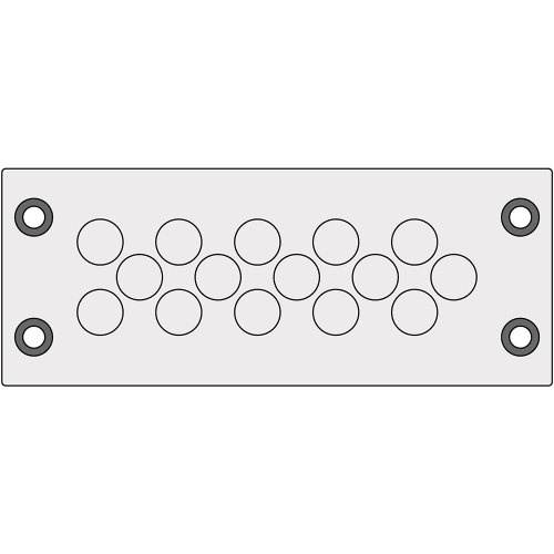 1PC ICOTEK CORP 43720 Multi-Membrane Cable Entry Plates, KEL-DPZ 24/15 ...