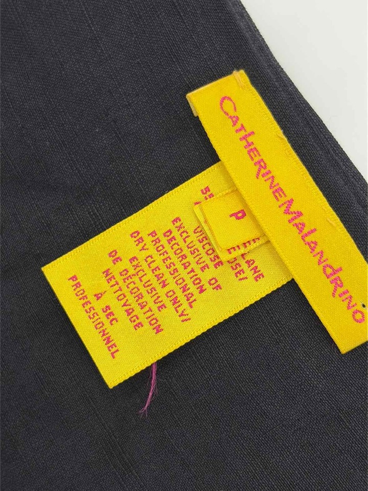 Catherine Malandrino Black Size Small Embroidered Shift Long Sleeve ...