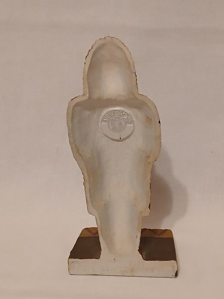 Vtg MCM 1970's The Strata Group Cast Iron Native American Indian Chief ...