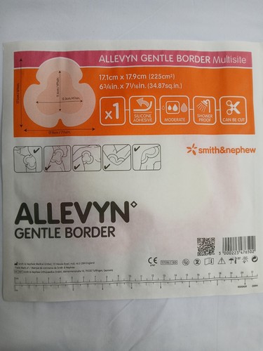 2 Smith & Nephew Allevyn Gentle Border 6 3/4in × 7 1/16in | eBay