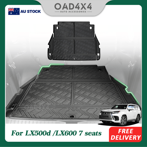 3D TPE Cargo Mat for Lexus LX500d LX600 7Seats 2021-Onwards Boot Liner ...