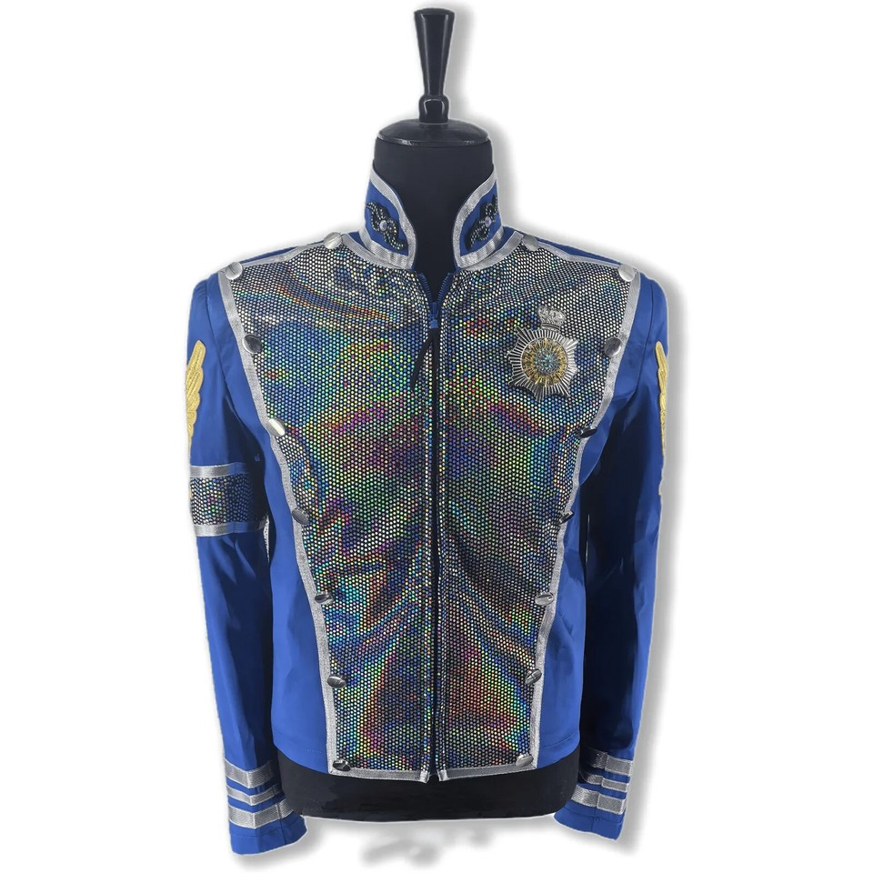 King Style Costumes Michael Blue Jacket Blood On The Dance Floor ...