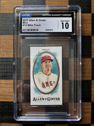 2017 Topps Allen & Ginter Mini Mike Trout Los Angeles Angels #10 CGC | eBay